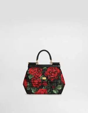 Dolce & Gabbana Small Sicily Handbag With Embroidered Bezels
