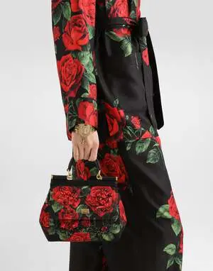 Dolce & Gabbana Small Sicily Handbag With Embroidered Bezels