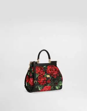 Dolce & Gabbana Small Sicily Handbag With Embroidered Bezels