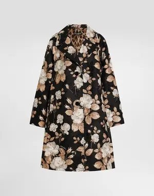 Dolce & Gabbana Vintage Rose Single-breasted Coat