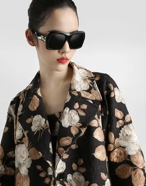 Dolce & Gabbana Vintage Rose Single-breasted Coat