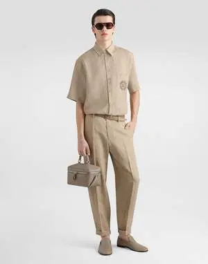 Dolce & Gabbana Cupro-linen Trousers