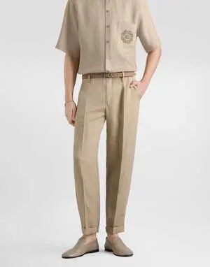 Dolce & Gabbana Cupro-linen Trousers