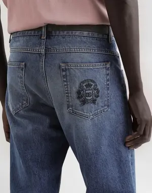 Dolce & Gabbana Embroidered Denim Trousers