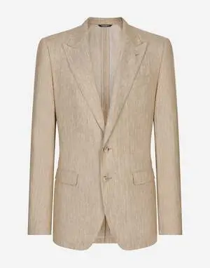 Dolce & Gabbana Single-breasted Linen Taormina Jacket - Multicolor