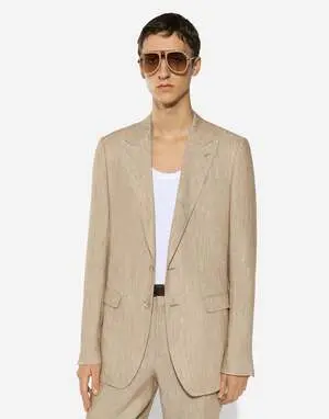 Dolce & Gabbana Single-breasted Linen Taormina Jacket