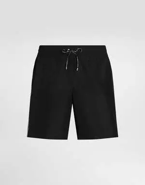 Dolce & Gabbana Canvas Swim Boxer Shorts - Black