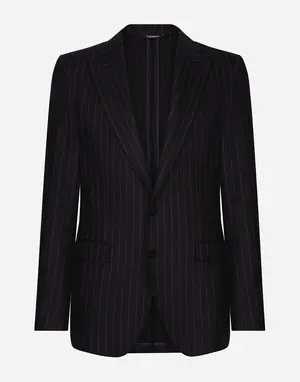 Dolce & Gabbana Single-breasted Pinstripe Flannel Taormina-fit Jacket