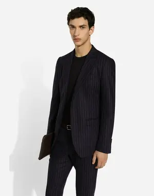 Dolce & Gabbana Single-breasted Pinstripe Flannel Taormina-fit Jacket