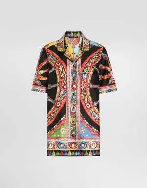 Dolce & Gabbana Carretto-print Silk Twill Shirt