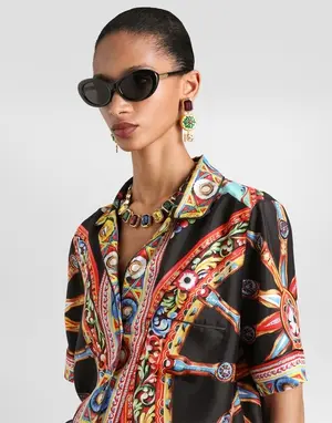 Dolce & Gabbana Carretto-print Silk Twill Shirt