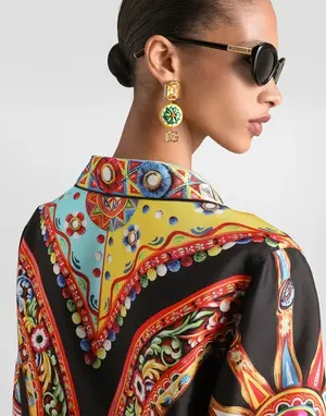 Dolce & Gabbana Carretto-print Silk Twill Shirt