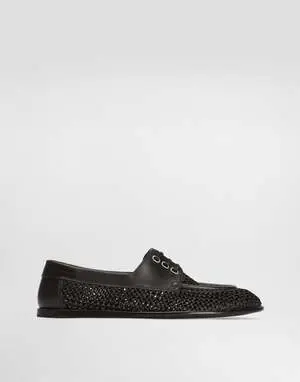 Dolce & Gabbana Raffia Derby Shoes - Black