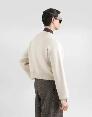 Dolce & Gabbana Virgin Wool Cardigan With Logo Embroidery
