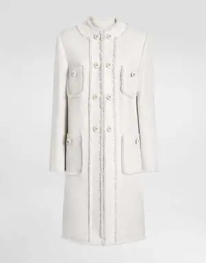 Dolce & Gabbana Single-breasted Raschel Tweed Coat