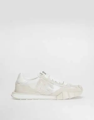 Dolce & Gabbana Dolce & Gabbana DG Athletic Sneakers In Fabric And Calfskin Cream