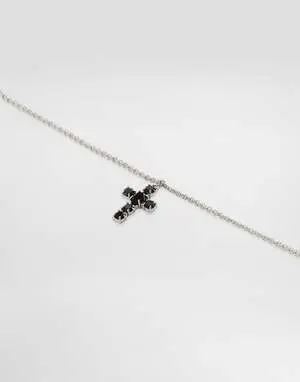Dolce & Gabbana Link Bracelet With Rhinestone-detailed Cross Charms