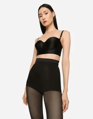 Dolce & Gabbana Satin And Marquisette Bustier