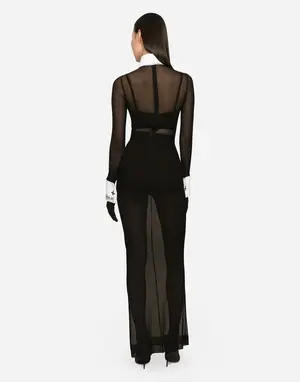 Dolce & Gabbana Satin And Marquisette Bustier