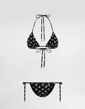 Dolce & Gabbana Triangle Bikini With Dg Logo