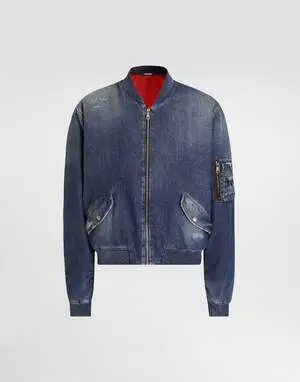Dolce & Gabbana Denim Bomber Jacket