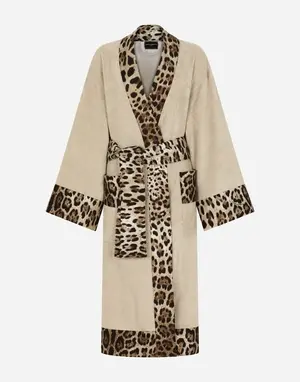 Dolce & Gabbana Cotton Terry Bathrobe - Multicolor