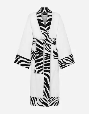 Dolce & Gabbana Cotton Terry Bathrobe - Multicolor
