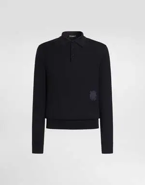 Dolce & Gabbana Virgin Wool Polo Shirt - Blue