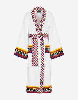 Dolce & Gabbana Cotton Terry Bathrobe - Multicolor