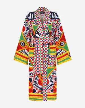 Dolce & Gabbana Terry Cotton Bath Robe - Multicolor