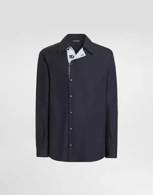 Dolce & Gabbana Martini Cotton Poplin Shirt - Blue