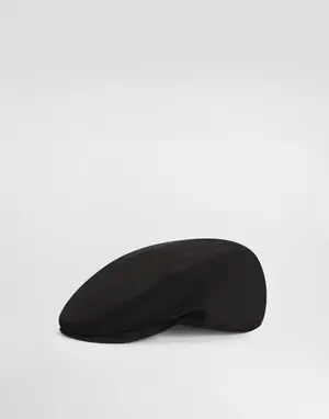 Dolce & Gabbana Wool Poplin Flat Cap - Black