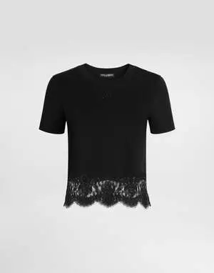 Dolce & Gabbana Jersey T-shirt With Lace