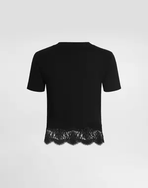 Dolce & Gabbana Jersey T-shirt With Lace