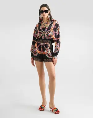 Dolce & Gabbana Carretto Print Satin Jumpsuit