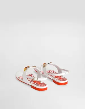 Dolce & Gabbana Nappa Calfskin Embellished Sandals