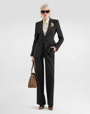Dolce & Gabbana Pinstripe Wool Trousers
