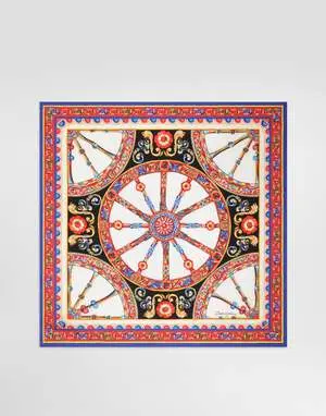 Dolce & Gabbana 70x70 Carretto-print Silk Twill Scarf - Multicolor