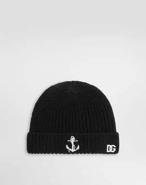 Dolce & Gabbana Ribbed Knit Hat - Blue