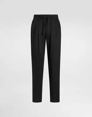 Dolce & Gabbana Cotton Gabardine Jogging Trousers - Black