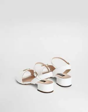Dolce & Gabbana Nappa Leather Sandals With Dg Logo