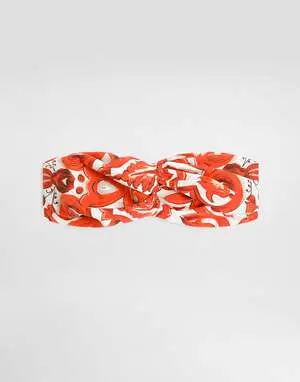 Dolce & Gabbana Majolica-print Poplin Headband - Multicolor