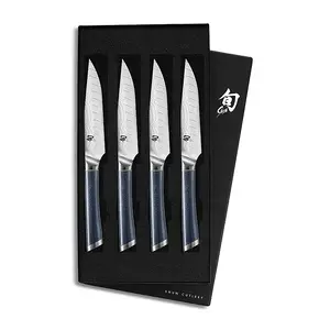 SHUN Shiranami 4 Piece Steak Knife Set - Prussian Blue