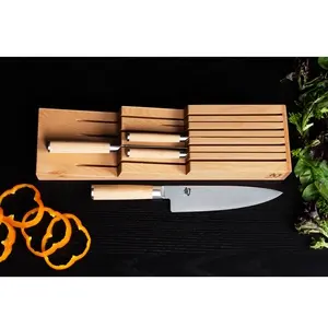 SHUN Classic 5 Piece Knife And Drawer Organizer Set