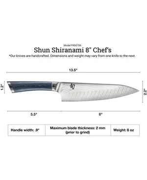 SHUN Shiranami Chef's Knife