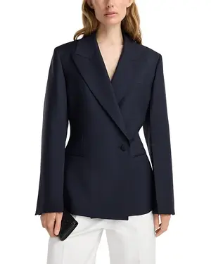 RÓHE Hourglass Wool Blend Blazer - Navy