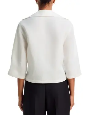 RÓHE Collared V Neck Tunic Top