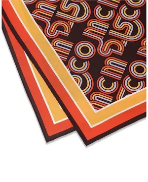 Mcm Disco Monogram Scarf In Organic Silk