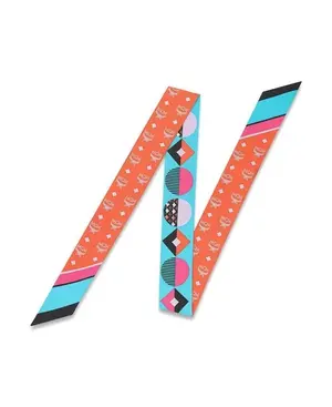 Mcm Monogram Print Petite Scarf In Organic Silk