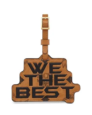 Mcm Collection X Wtb Logo Charm Key Ring - Cognac